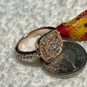 Jewelry | Rose Gold Halo Ring | Poshmark